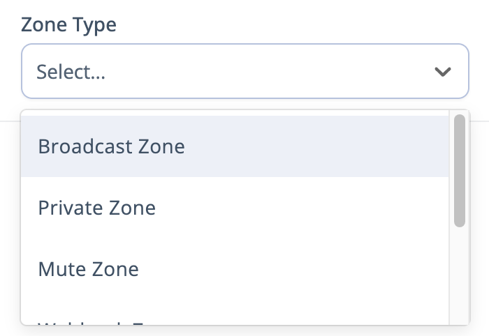 Broadcast Zones