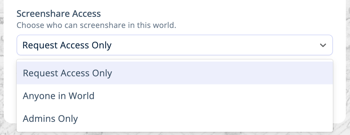 Control Screenshare in SchoolSpace